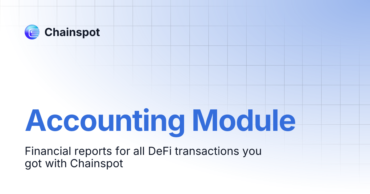 Accounting Module | Chainspot