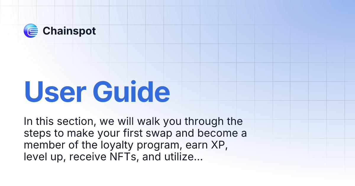 User Guide | Chainspot